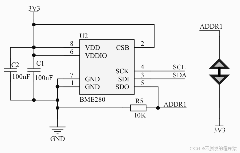 BME280传感器原理图设计，已量产（温湿度传感器）_bme280原理图-CSDN博客