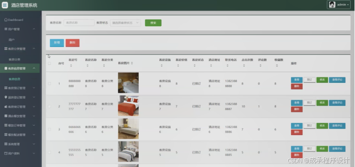 计算机毕业设计springboot酒店管理系统 基于spring Boot的酒店信息化管理平台开发 Spring Boot架构下的酒店综合管理系统设计spring Boot 酒店管理系统