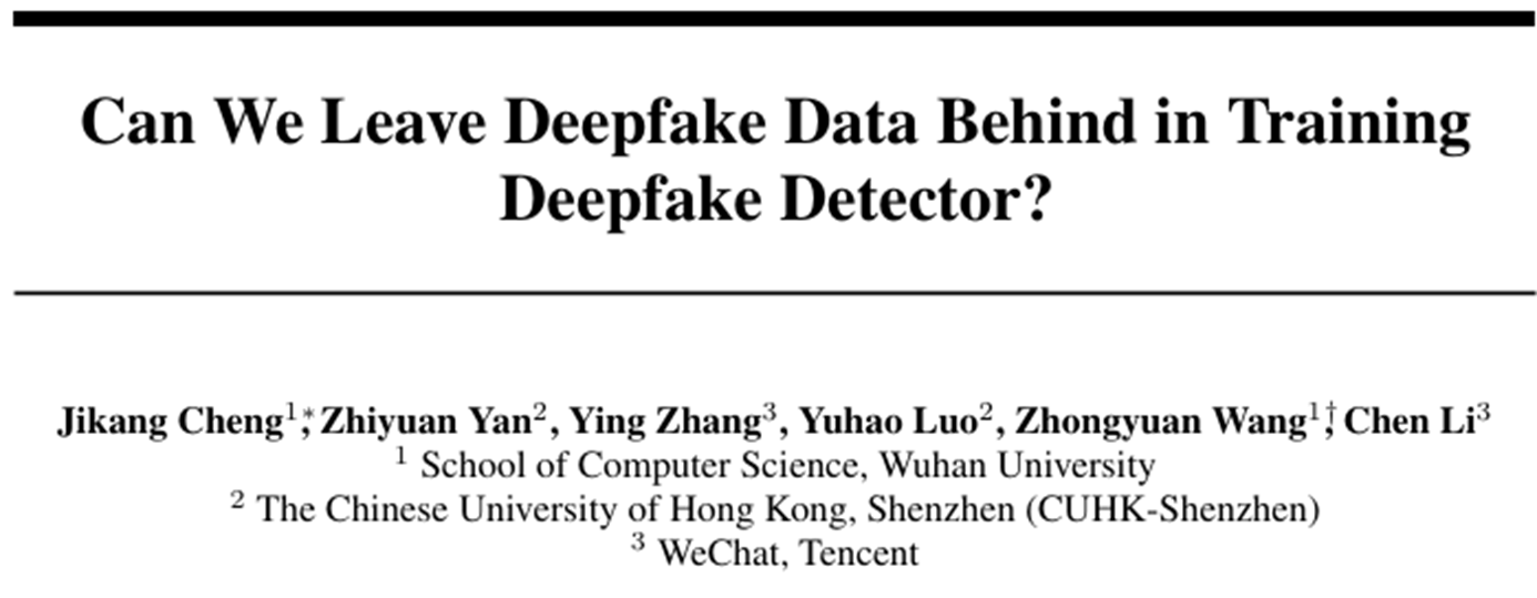 OPR：Can We Leave Deepfake Data Behind in TrainingDeepfake Detector ...