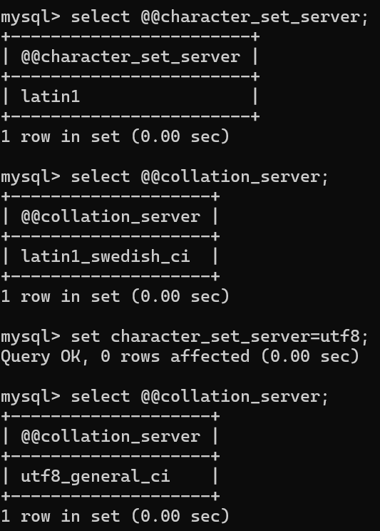 Mysql客户端和服务端的编码【学习笔记】参看mysql客服端的编码命令 Csdn博客
