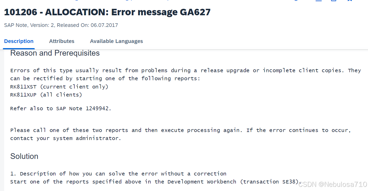 KSU5-GA627报错处理_sap ga627-CSDN博客