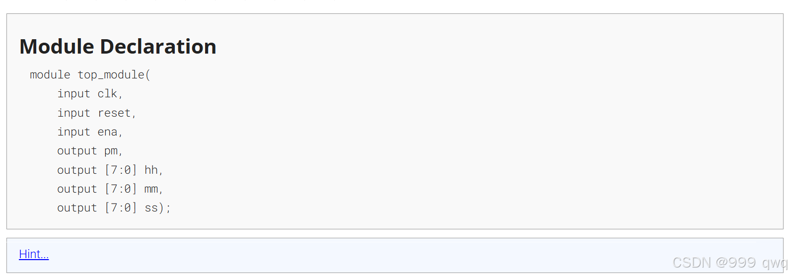 Hdlbits练习14 - 12-hour clock ( Count clock )-CSDN博客