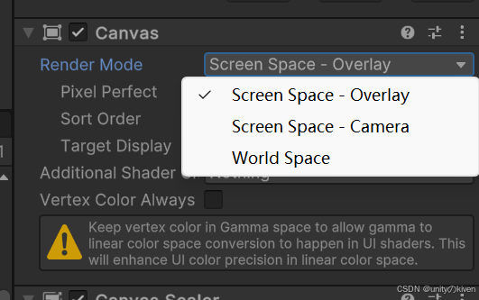 Unity 中 Canvas 的三种 Render Mode_unity canvas render mode-CSDN博客