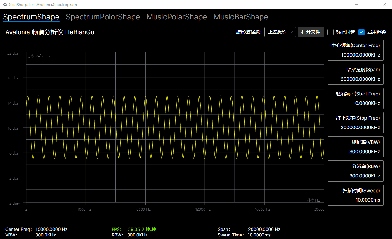 演示：基于SkiaSharp和Avalonia开发的高刷新率频谱图，示波器和律动图_avalonia skiasharp-CSDN博客