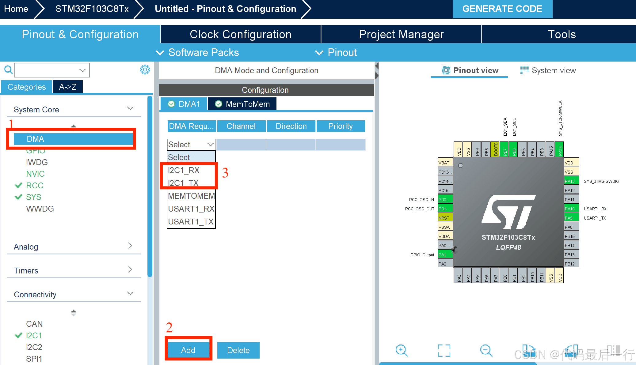 STM32F103c8t6基于I2C协议的AHT20温湿度传感器的数据采集_stm32f103c8t6 i2c-CSDN博客