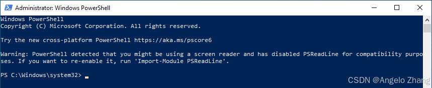 解决powershell的禁用PSReadLine提示，治标治本_警告: powershell 检测到你可能正在使用屏幕阅读器,并且已出于兼容性目的禁用 psr-CSDN博客