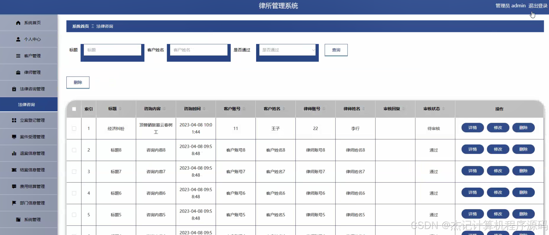 【开题报告】基于springbootvue律所管理系统（程序源码论文 计算机毕业设计基于springbootvue的法律咨询服务平台开题报告的研究方向怎么填 Csdn博客