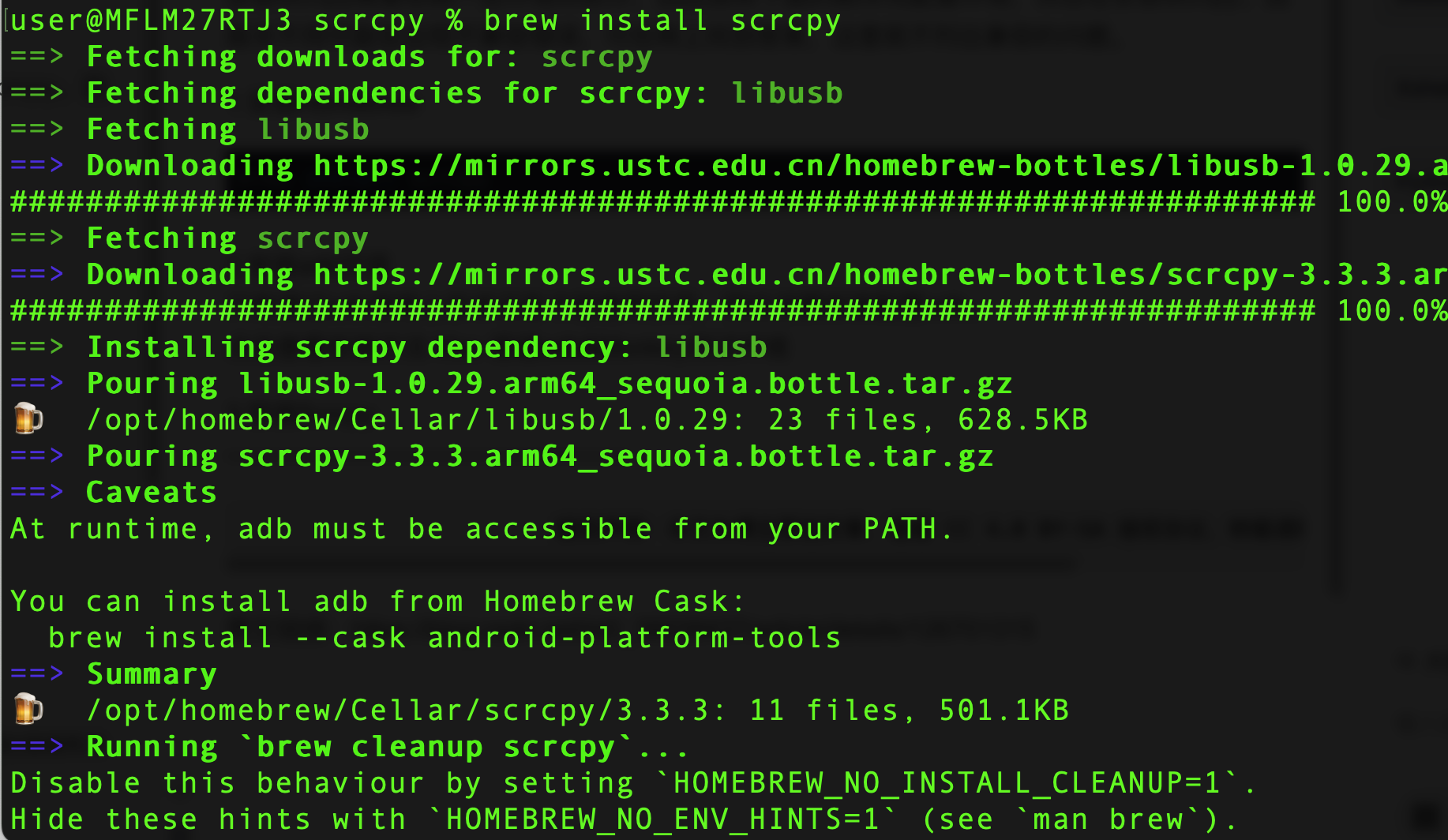 Mac安卓投屏Scrcpy使用-CSDN博客