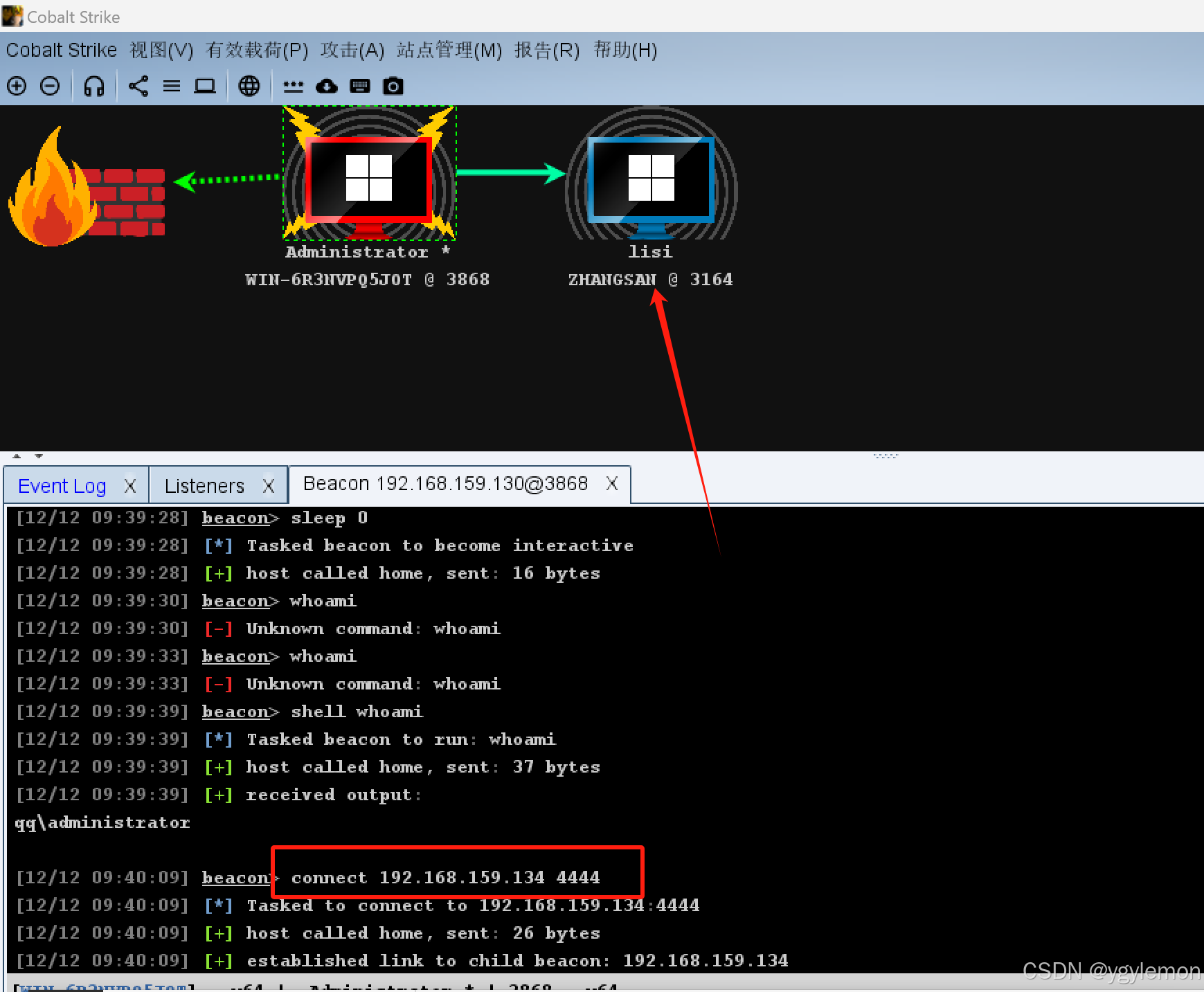 配置双网卡内网不出网——正向代理上线CS_cs 正向上线-CSDN博客