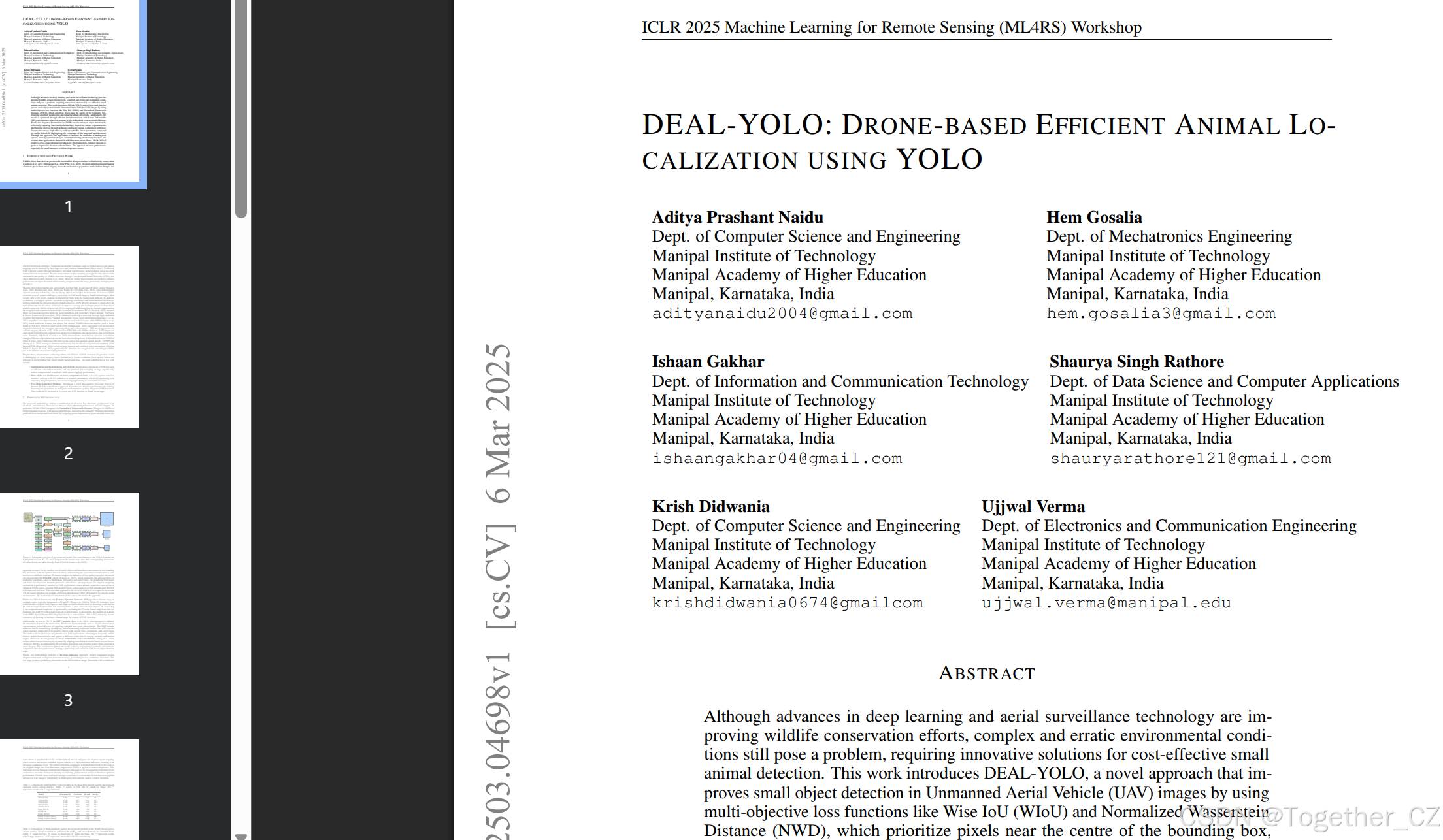 DEAL-YOLO: DRONE-BASED EFFICIENT ANIMAL LOCALIZATION USING YOLO——基于无人机的高效动物定位方法，采用 YOLO 算法_drone ...