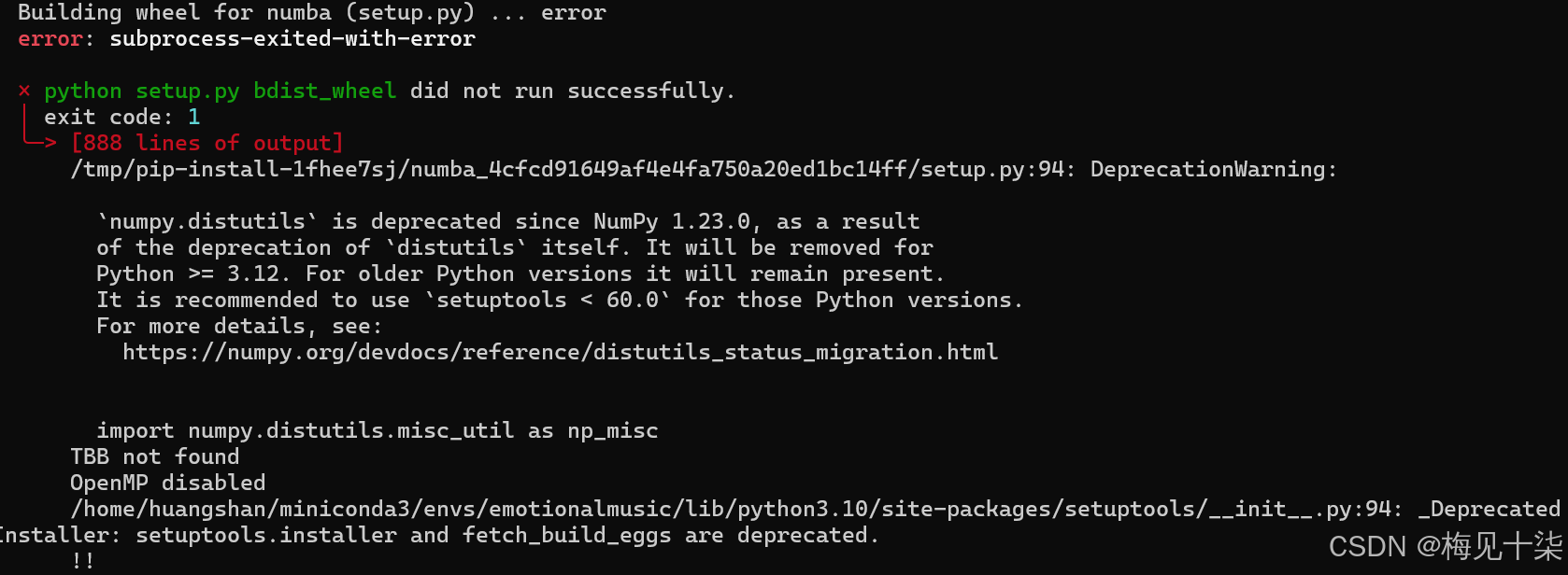 Windows下安装magenta及报错error: Building wheel for numba（setup.py）... error和subprocess-exited-with ...