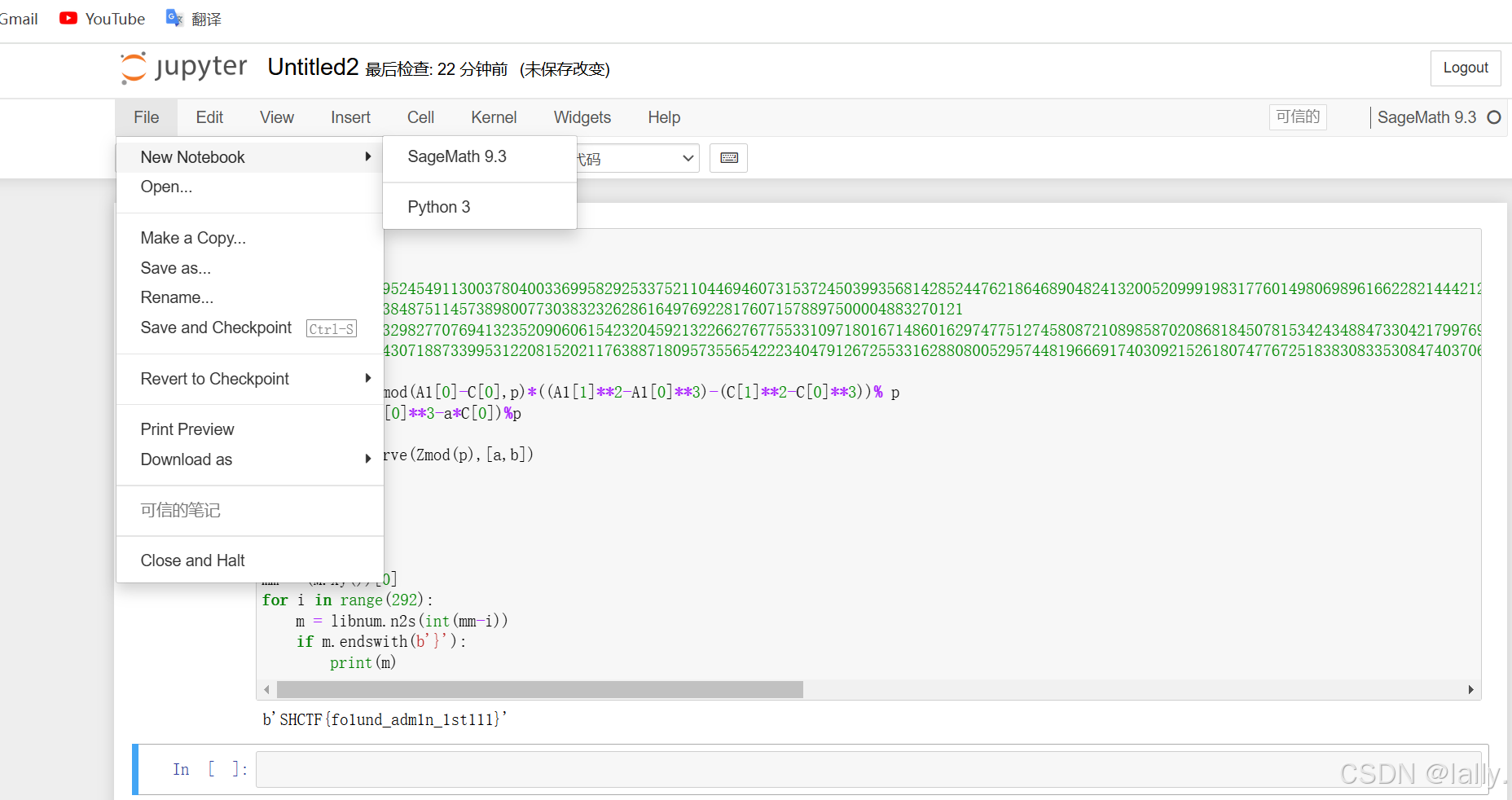 同时使用sagemath函数和python库函数_sagemath python-CSDN博客