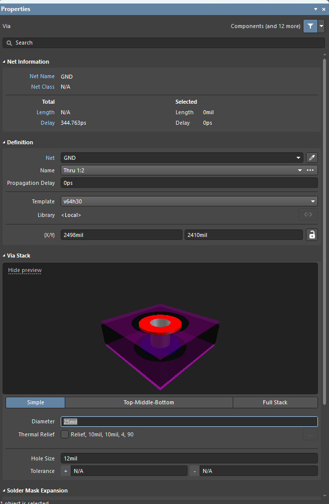 AD中，过孔（Via）尺寸设置界面 (Size and Shape)_ad过孔大小设置-CSDN博客