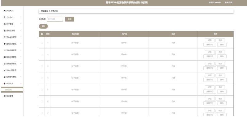 计算机毕业设计springboot宠物领养系统的设计与实现 基于spring Boot的宠物领养便捷的平台开发与建立 Spring Boot架构下的宠物领养管理系统设计与创建