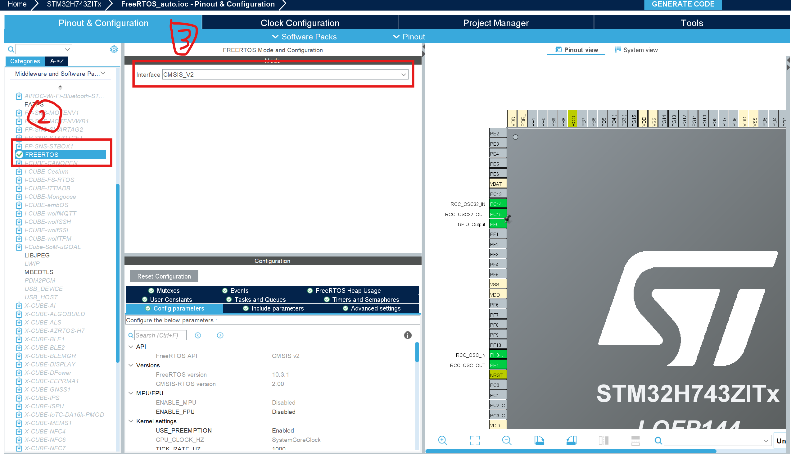 使用STM32CubeMX搭建FreeRTOS工程控制双LED闪烁_stm32cubemx配置rtos-CSDN博客