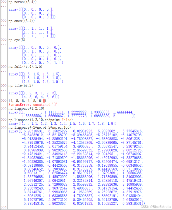 Python学习|科学计算基础之Numpy_先生成100个位于-2 * np.pi和2 * np.pi之间的等差数列,再求等差数列中各个数值的-CSDN博客