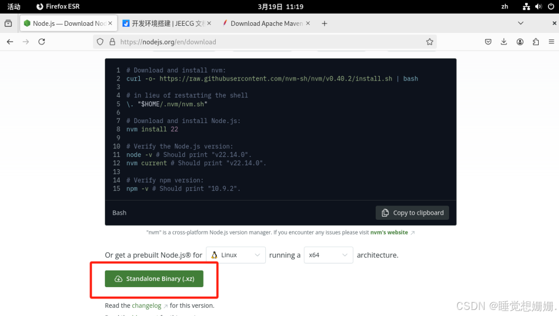 Linux Debian12环境下安装node.js_linux debian安装nodejs-CSDN博客