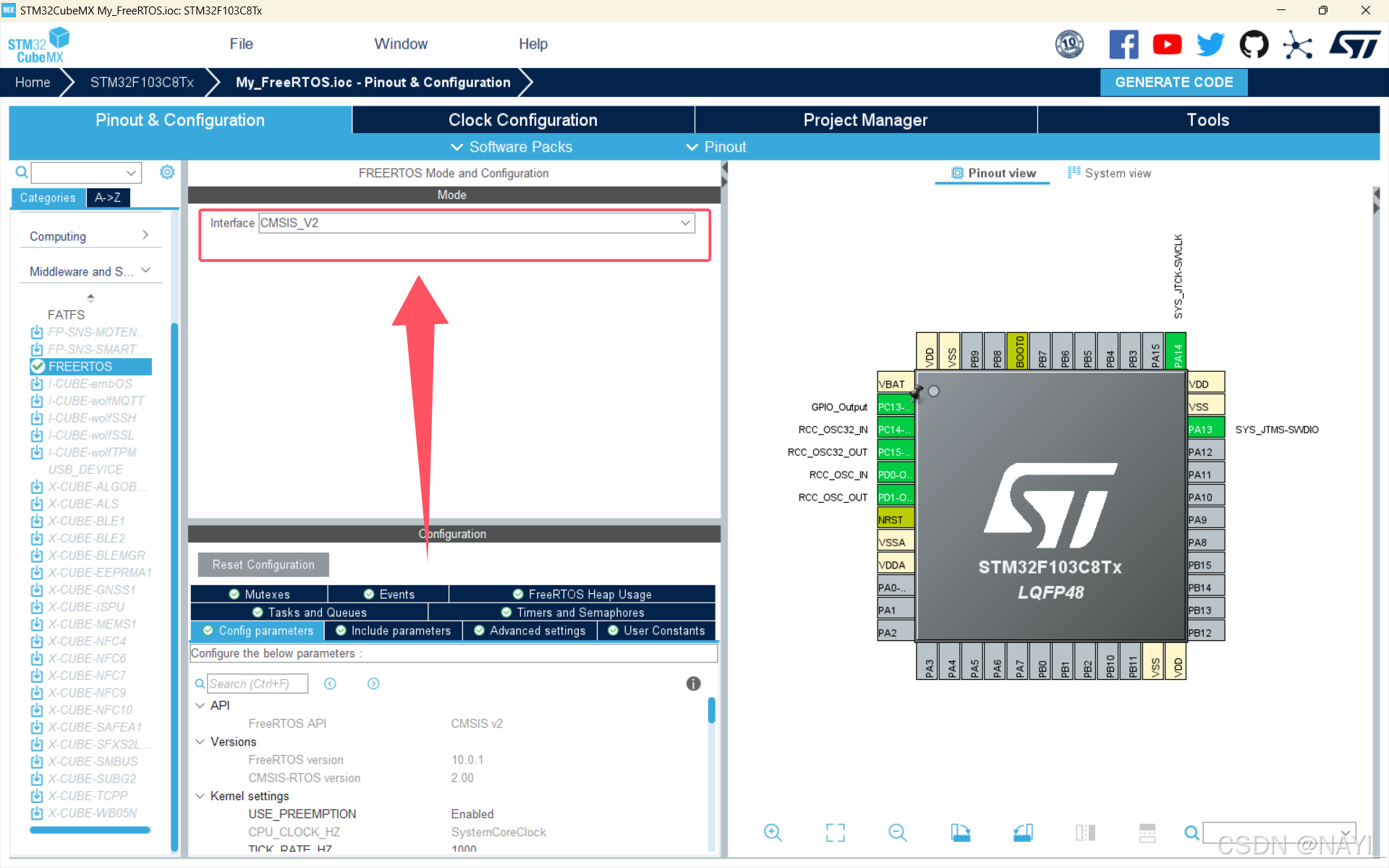 配置STM32CubeMX+FreeRTOS遇到的问题_cubemx 勾选的freertos 却没有生成代码-CSDN博客