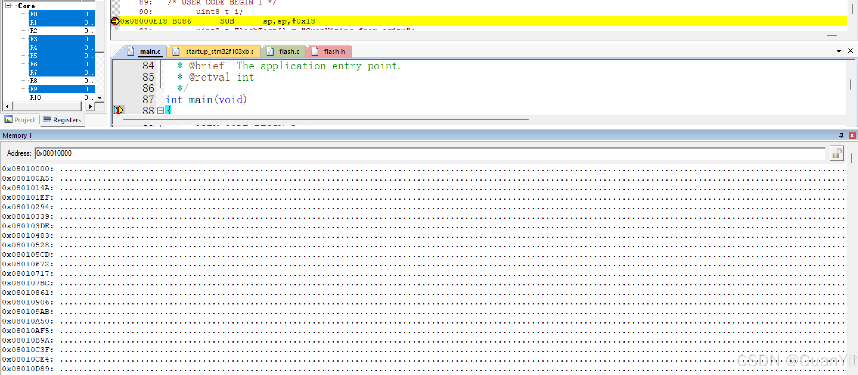 基于stm32f103C8T6的Flash地址空间的数据读取_stm32f103c8t6 flash地址-CSDN博客