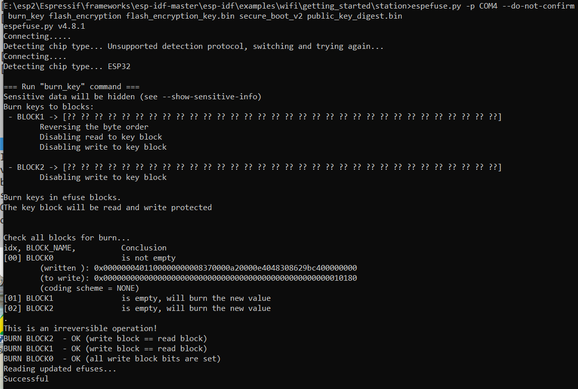 【ESP32 v3.1】基于 esptool 完成 Flash Encrypted（Development）+ SecureBoot V2 + NVS Encrypted_esp32 ...