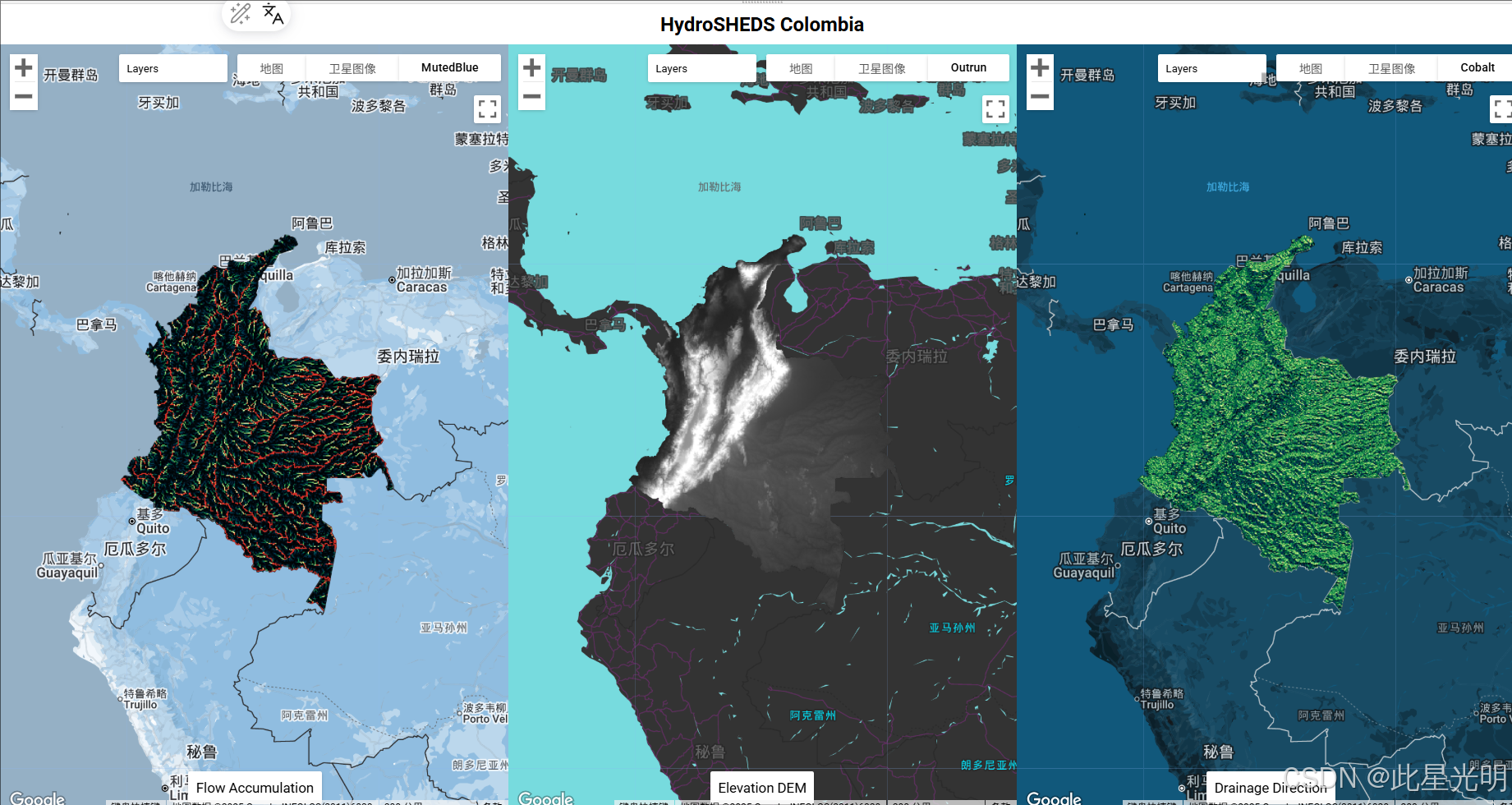 GEE训练教程：使用 HydroATLAS、HydroSHEDS、HydroBASINS、HydroLAKES 和 HydroRIVERS 数据进行水文分析_hydrosheds水文地图-CSDN博客