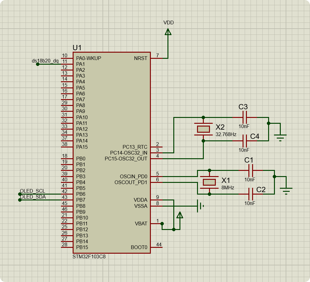 STM32驱动DS18B20+OLED显示（Proteus仿真+完整代码）超详细教程-CSDN博客