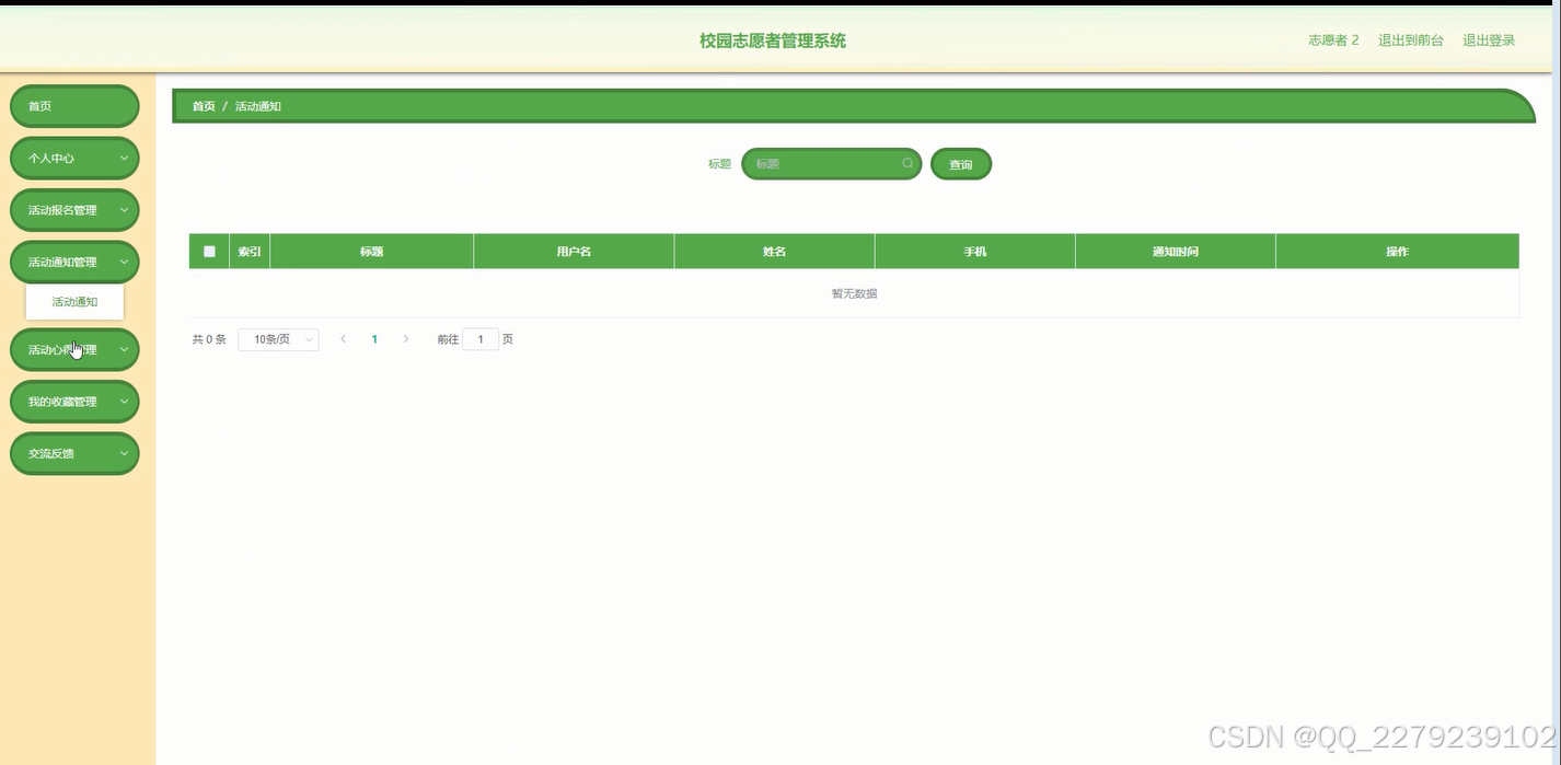 基于java Ssm Springboot校园志愿者管理系统活动报名（源码文档运行视频讲解视频）基于java校园活动报名系统 Csdn博客