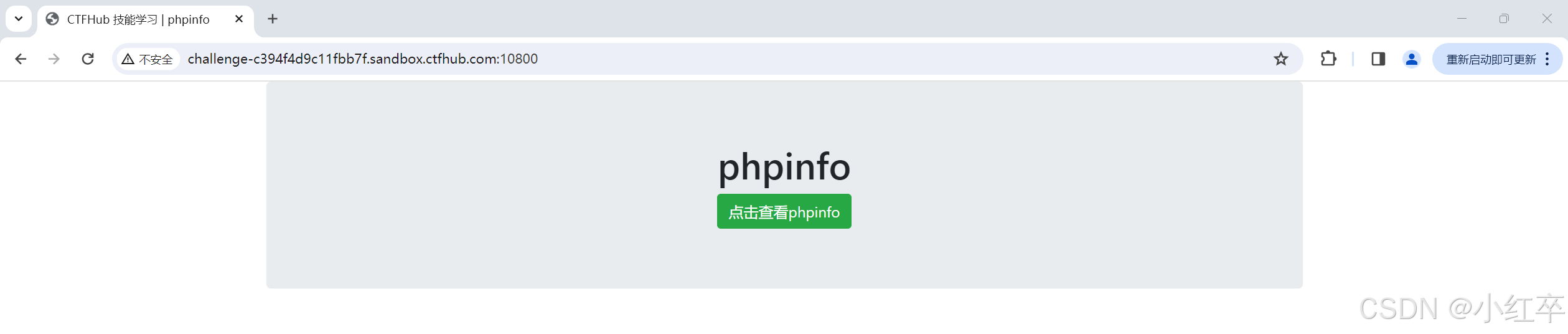 Ctfhub解题笔记之web信息泄露篇：2phpinfoctf Phpinfo Csdn博客