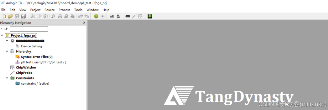 [米联派-安路飞龙DR1-FPSOC] FPGA基础篇连载-02使用安路TD开发工具创建FPGA工程_dr1m90geg484-CSDN博客