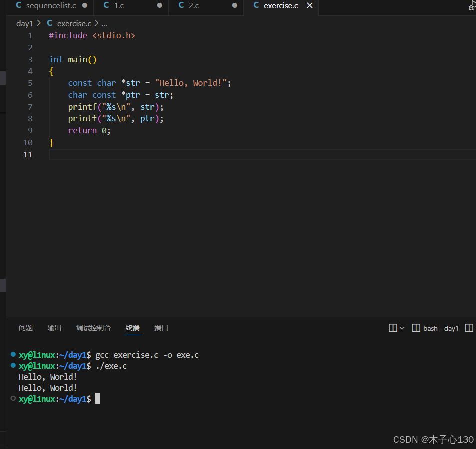 char const * , const char *, 和char *const 的区别-CSDN博客