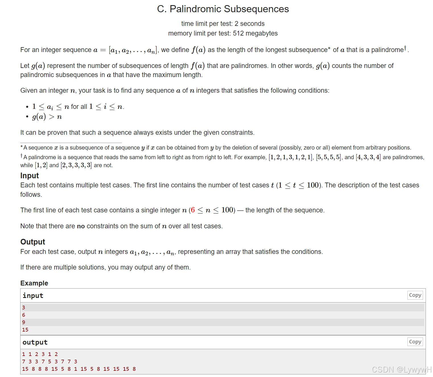cf Ronud 997C题——Palindromic Subsequences（构造题）-CSDN博客
