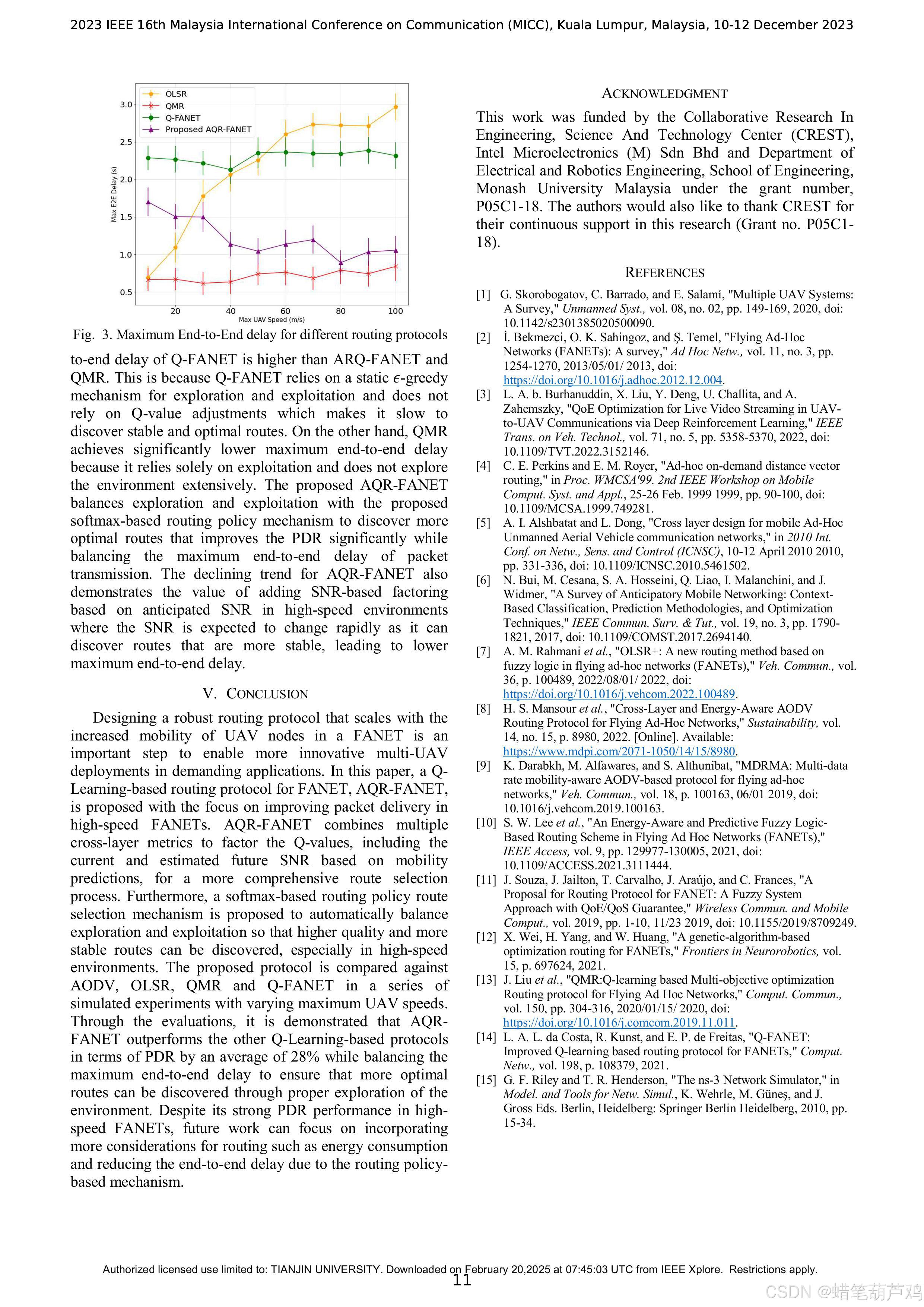 文章“AQR-FANET: An Anticipatory Q-Learning-based Routing Protocol for FANETs”（笔记）_fanets-routing ...
