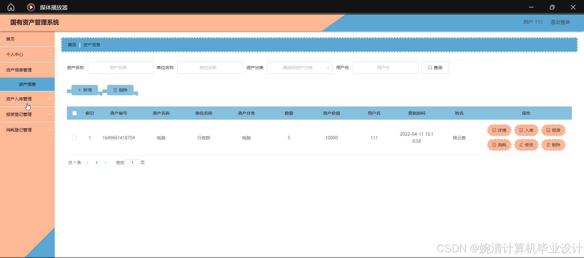 基于ssmvue国有资产管理系统开题报告程序论文基于vue的资产管理系统设计与开发开题报告 Csdn博客