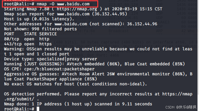 Nmap扫描命令_nmap -sv-CSDN博客