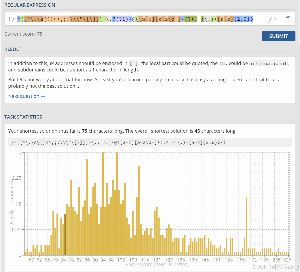 regex101网站Regex Quiz练习答案及笔记分享_check if a string contains the word word in it (ca-CSDN博客