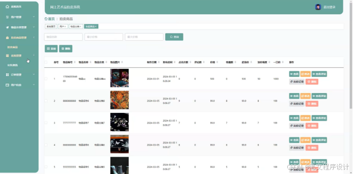 计算机毕业设计springboot网上艺术品拍卖系统 基于spring Boot的在线艺术品竞拍平台开发 Spring Boot驱动的网络艺术品拍卖管理系统设计 Csdn博客