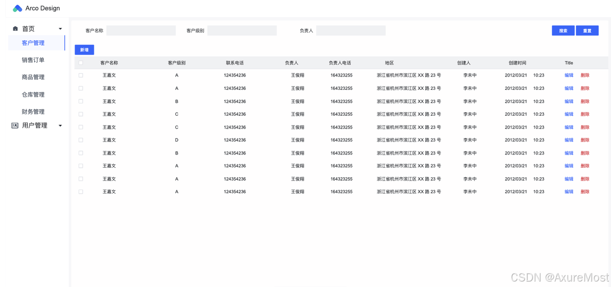 【Axure 模版素材】Arco Design组件库 - AxureMost_axure模版-CSDN博客