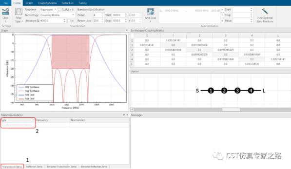 CST在FD3D里面综合滤波器时如何添加传输零点-CSDN博客