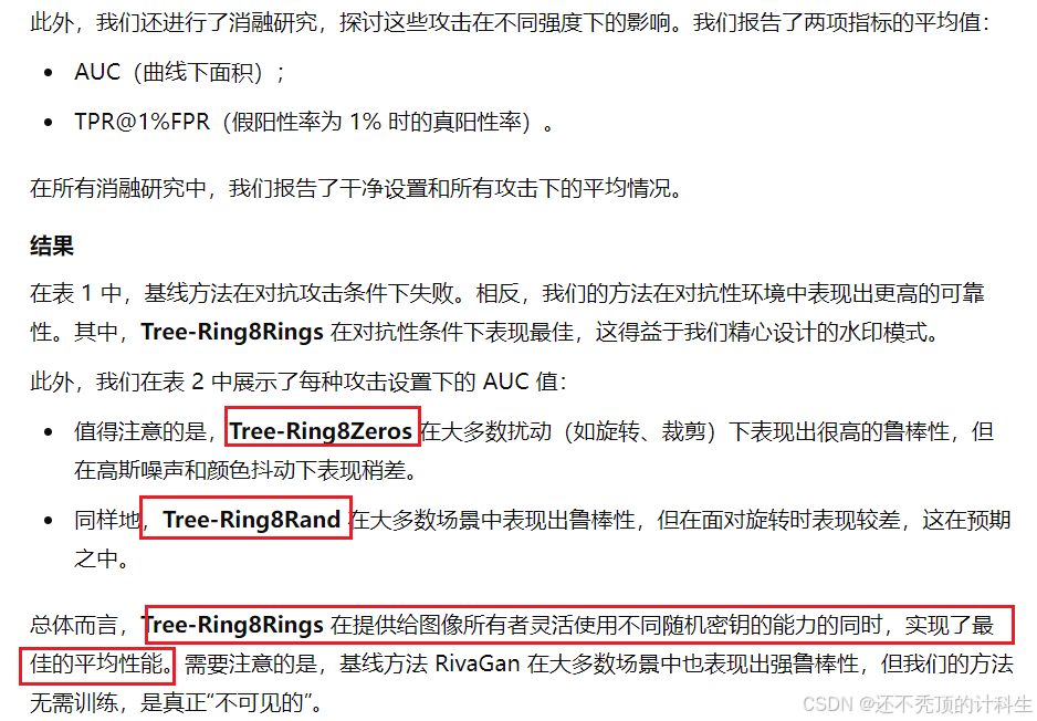 Tree-Ring Watermarks Fingerprints for Diffusion Images图像水印（树环水印，用于扩散图像的不可见且鲁棒的指纹）-CSDN博客