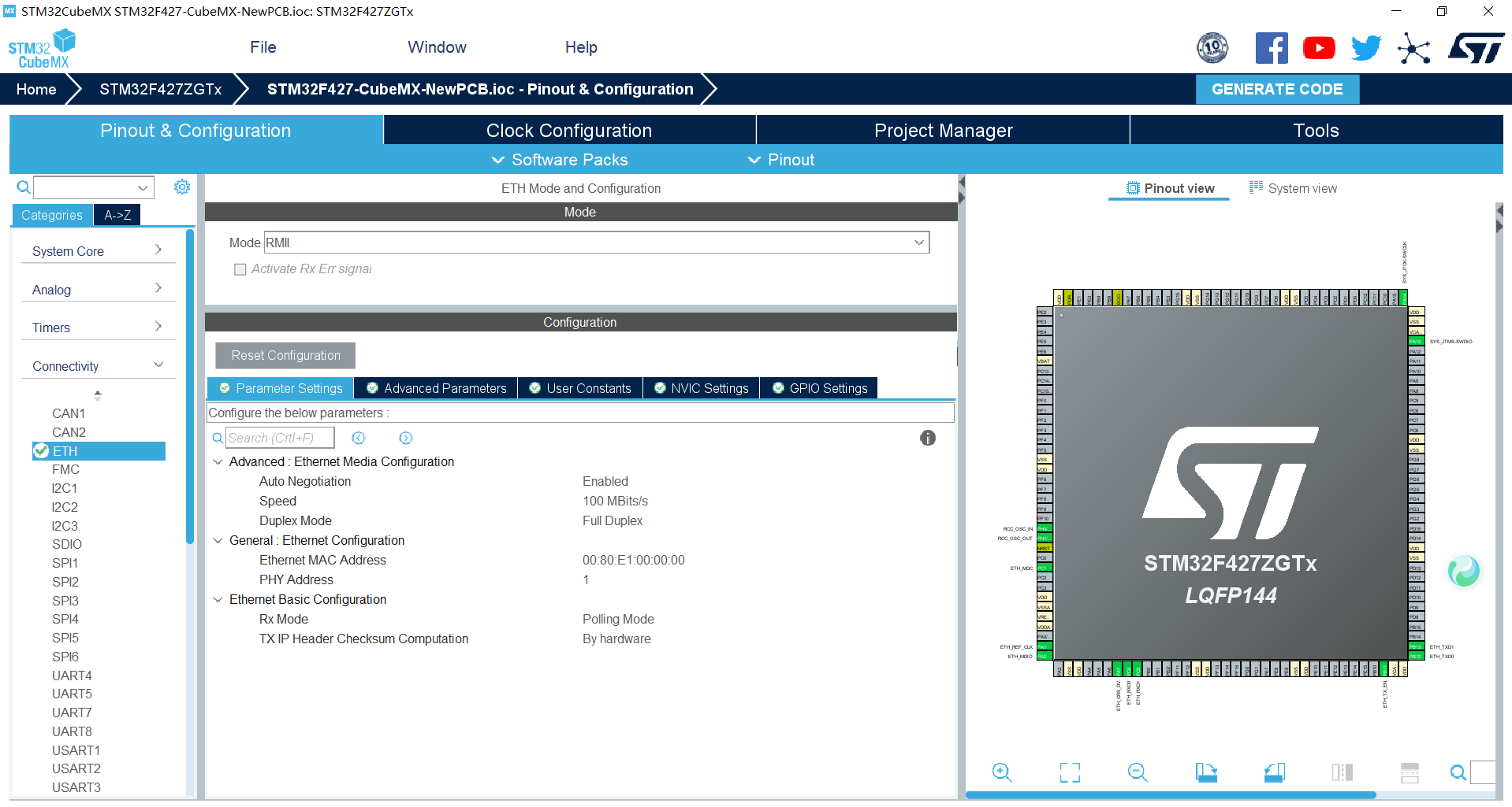 STM32+CubeMX+DP83848+LWIP(RMII)+无系统 +程序源码 实现数据接收与发送_stm32 dp83848-CSDN博客