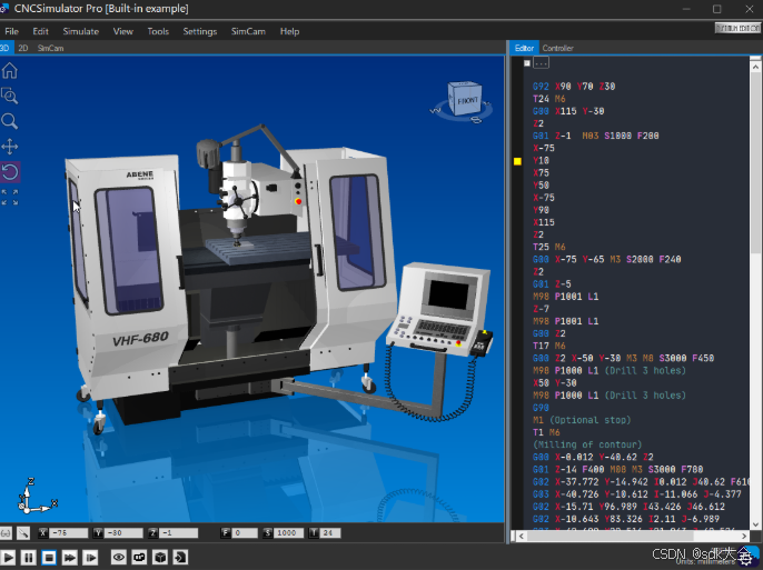 CNC Simulator Pro-4.03D CNC 仿真系统，虚拟 CNC 控制器-CSDN博客