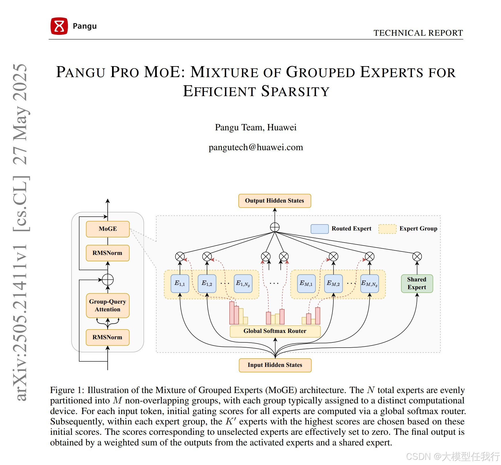 华为：分组专家优化LLM在MoE的负载均衡_llm moe负载均衡-CSDN博客