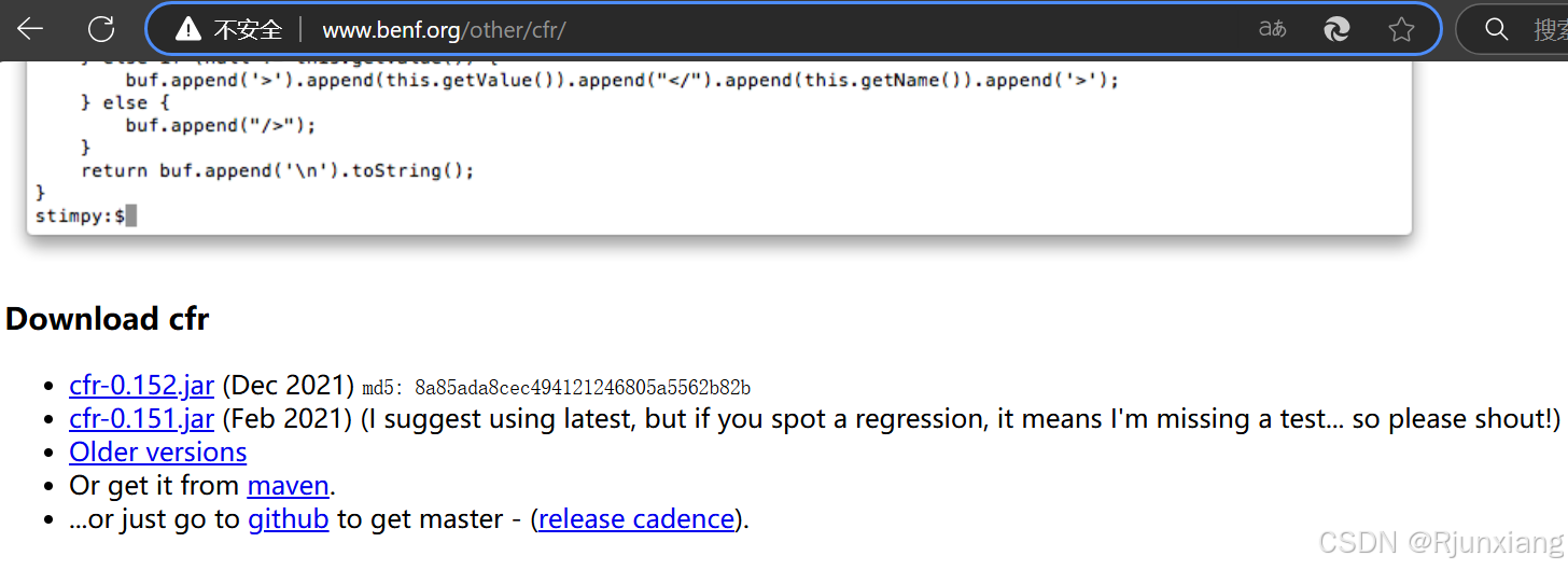 使用cfr.jar反编译jar包查看源码-CSDN博客