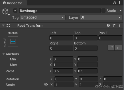 Unity中使用RawImage和RenderTexture在UI界面上投影其他相机拍摄的内容，并实现控制投影在RawImage中3d物体点击互动_unity中使用rawimage和 ...