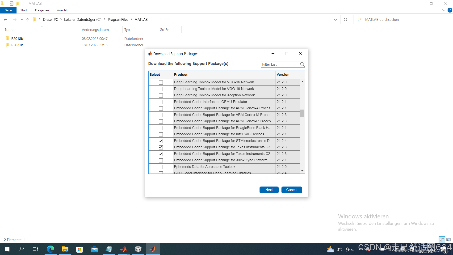 MATLAB R2021B离线下载并安装硬件支持包_matlab2021b下载-CSDN博客