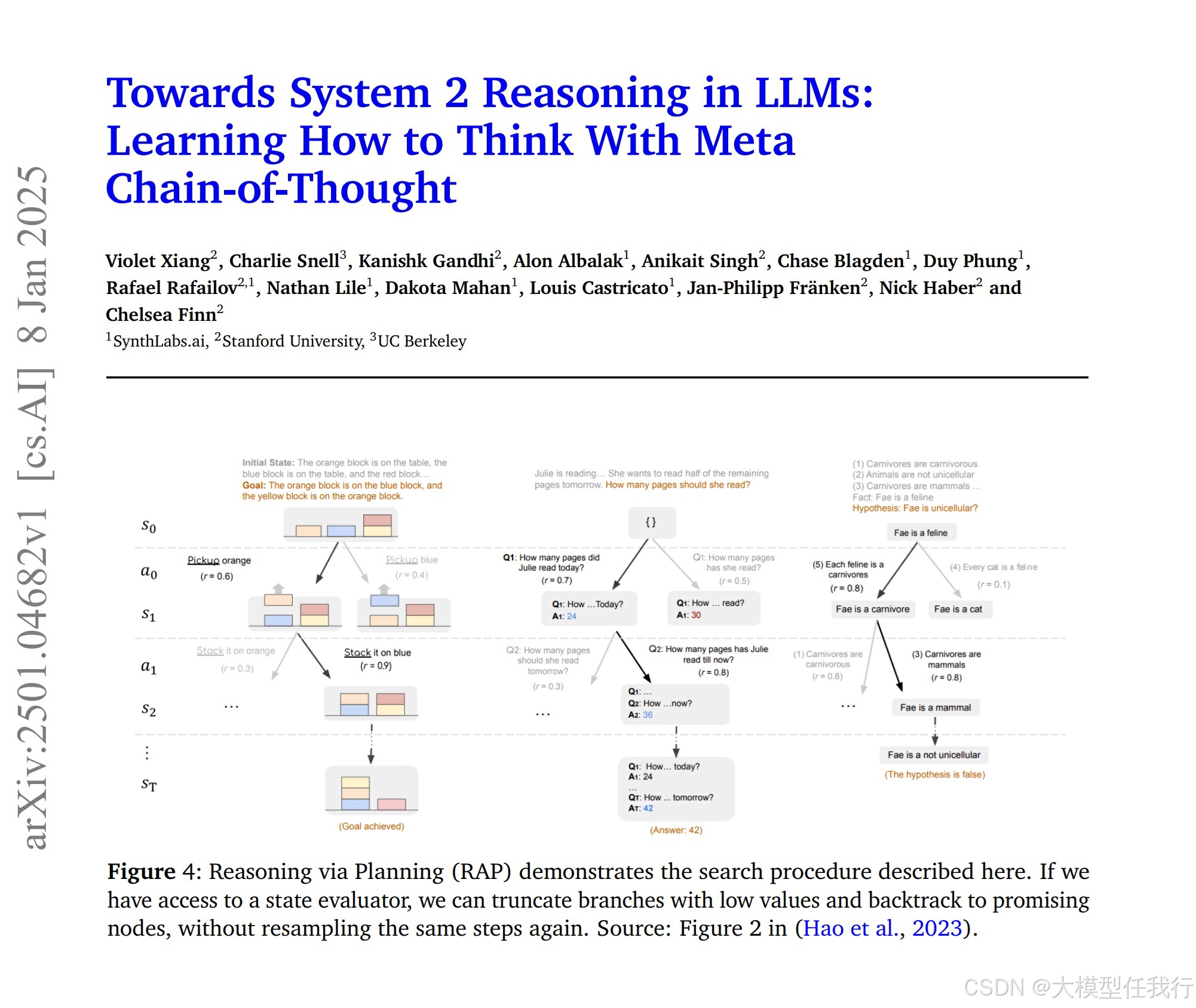 斯坦福：内化搜索的LLM元思维链推理_towards system 2 reasoning in llms: learning how t-CSDN博客