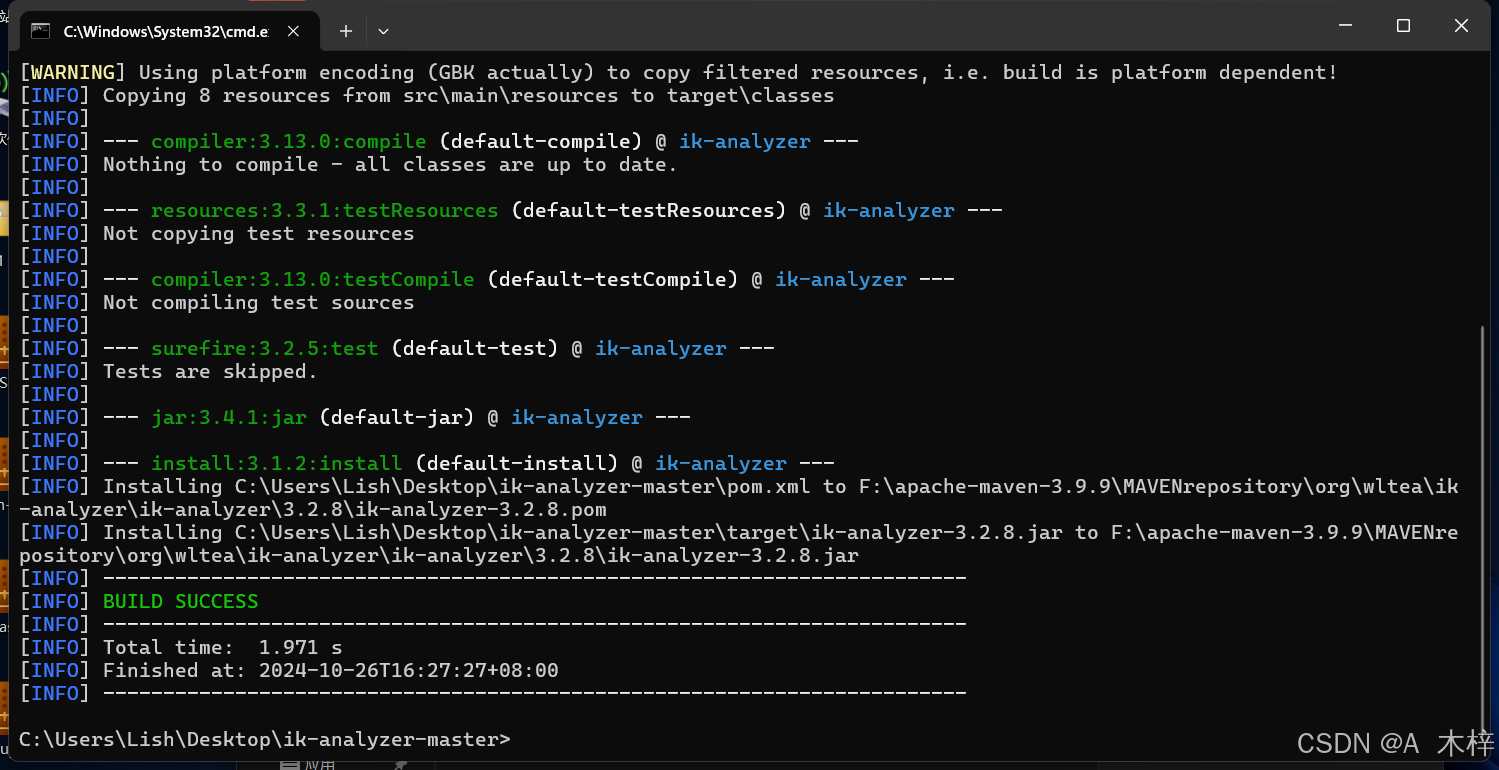 项目中缺少：org.wltea.analyzer.lucene.IKAnalyzer 的解决方式之一-CSDN博客