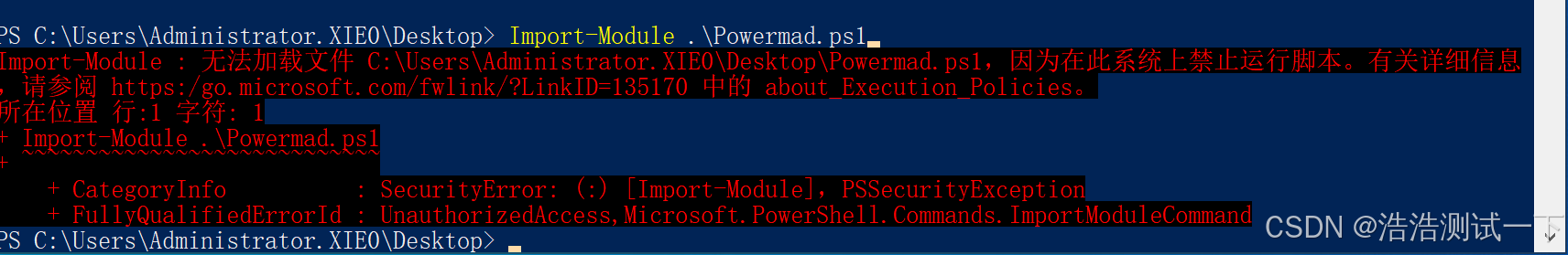 系统上禁止运行脚本(about_Execution_Policies)解决方法 PowerShell -- ps1，因为在此系统上禁止运行脚本 ...