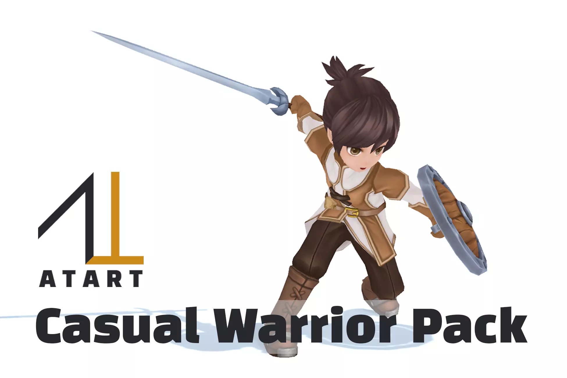 【Unity 战士角色资源包】ATART Casual Warrior Pack 包含模型、动作动画、动画控制器和战斗特效，能够帮助开发者快速 ...