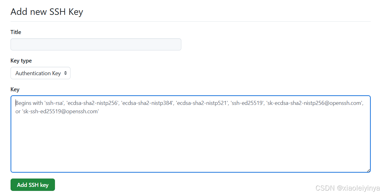 在github上配置ssh Keygithub Ssh Key Csdn博客 1347